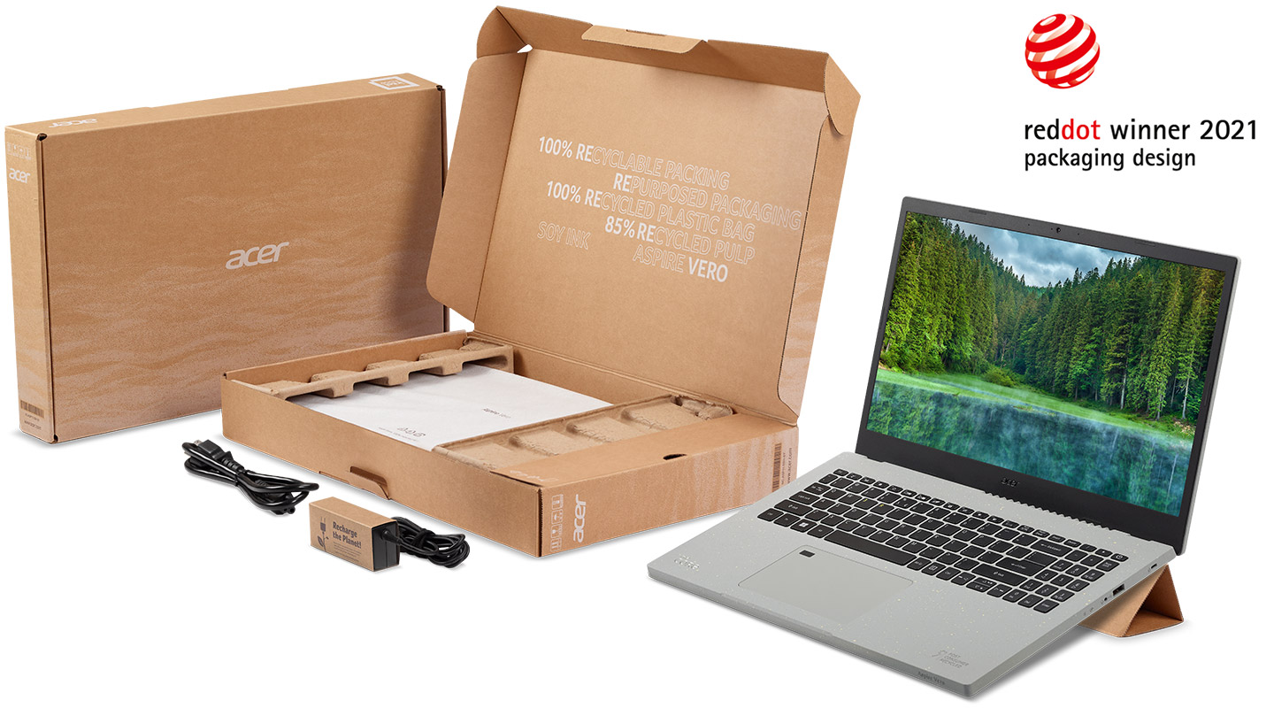 Acer Earthion presentó la Aspire Vero, una notebook hecha con plástico ...